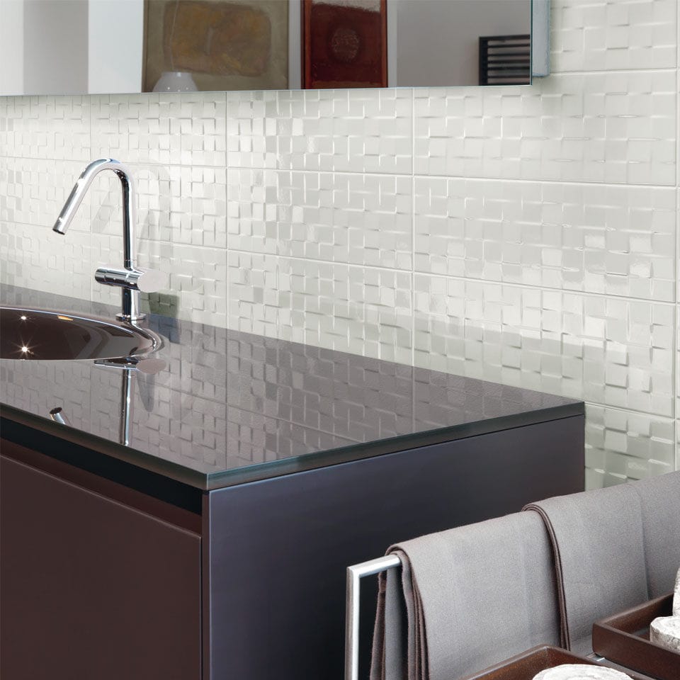 Porcelain stoneware tile - BIANCHI - SIMA CERAMICHE - high-gloss ...