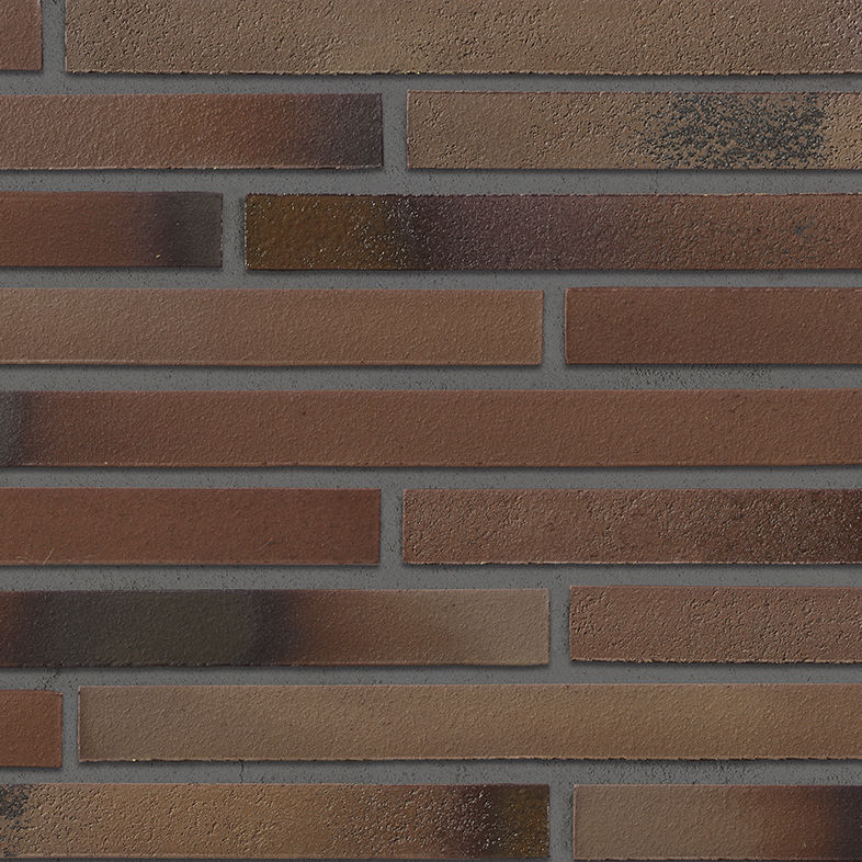Clinker cladding brick - 455 BRAUN-BLAU - STRÖHER - for facade / glued ...