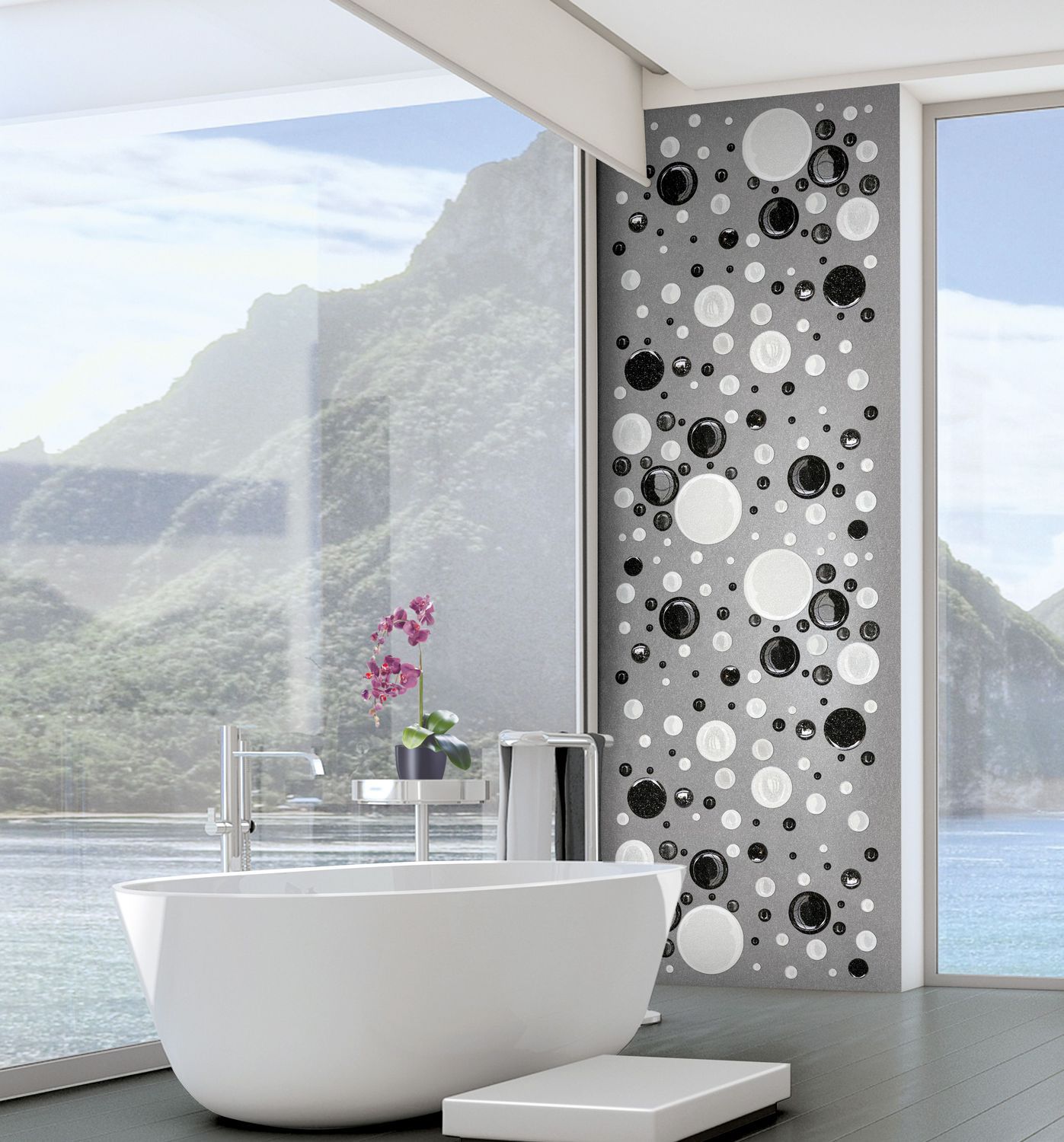 Indoor mosaic tile - ARCHITECTURAE : BUBBLES - VETROVIVO - wall / glass ...