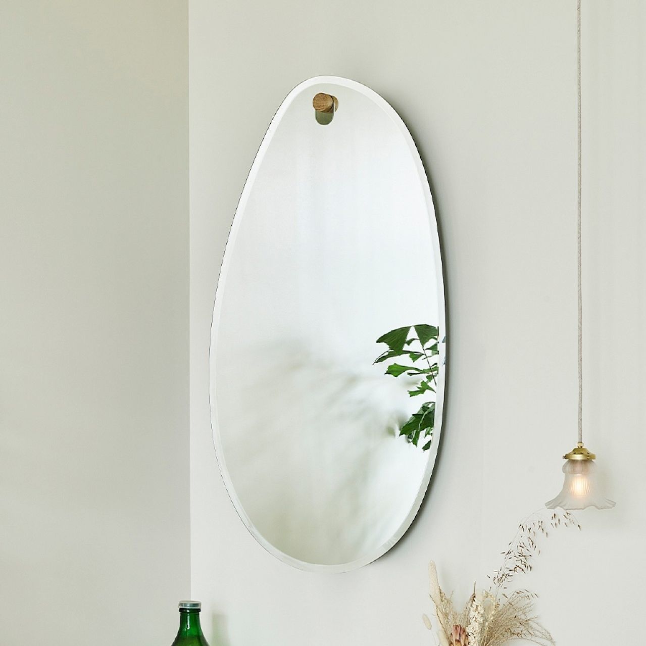 Wall-mounted mirror - Globo Lago - DEKNUDT MIRRORS - contemporary / oak ...