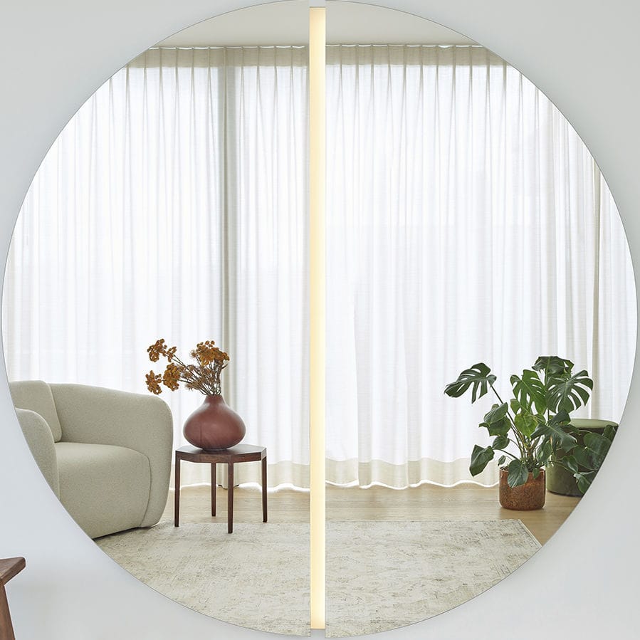 Wall-mounted mirror - Luna Light L - DEKNUDT MIRRORS - for hotel ...