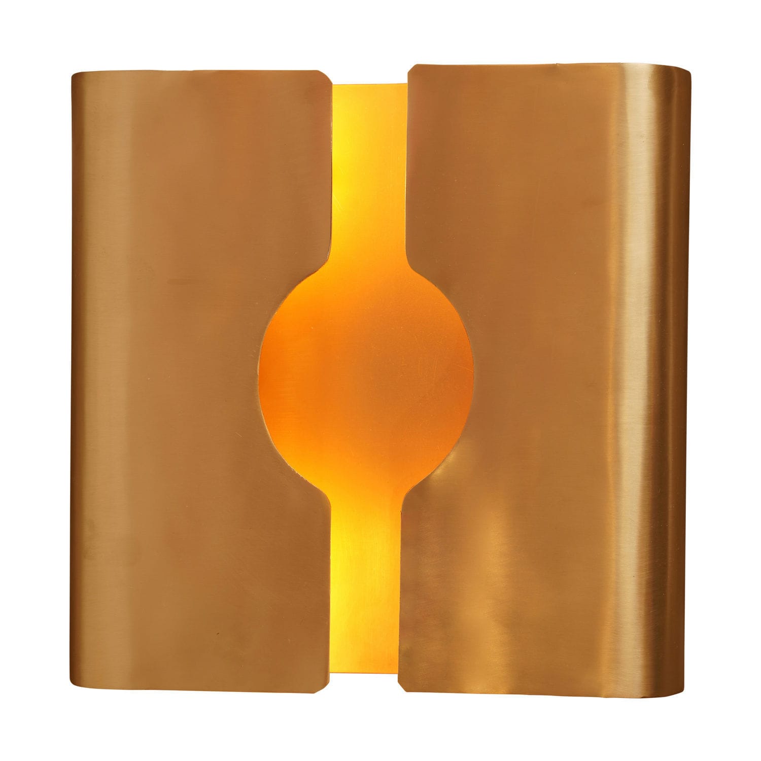 Contemporary wall light - PANEL SUN - GONG - indoor / brass / fixed