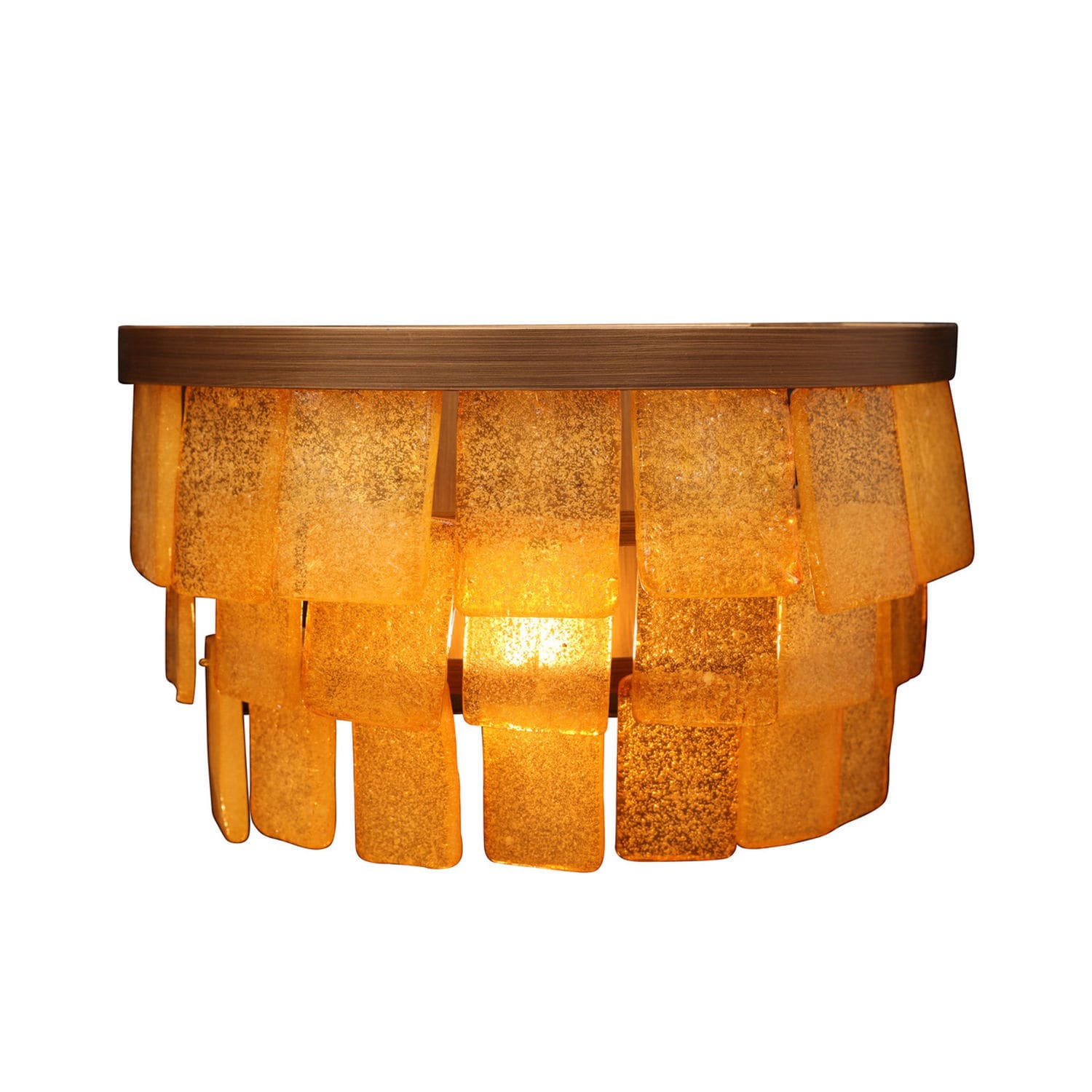 Contemporary wall light - LJ-004 - GONG - indoor / glass / metal
