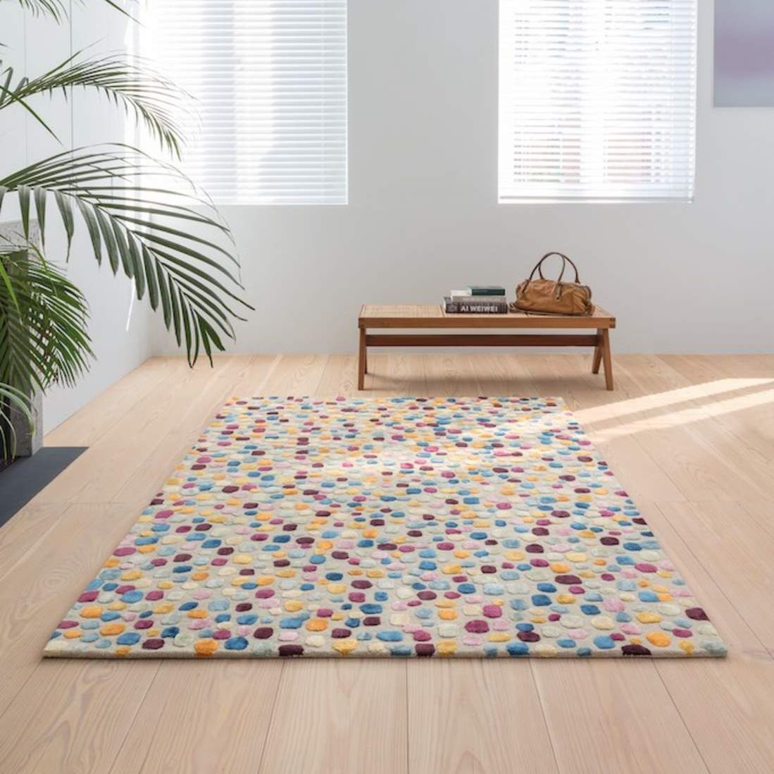 Contemporary rug - DOTTED - LIGNE PURE - patterned / wool / viscose