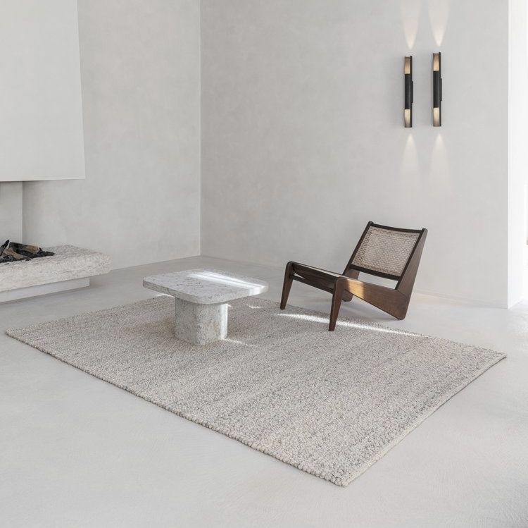 Contemporary rug - TEDI - LIGNE PURE - plain / wool / rectangular