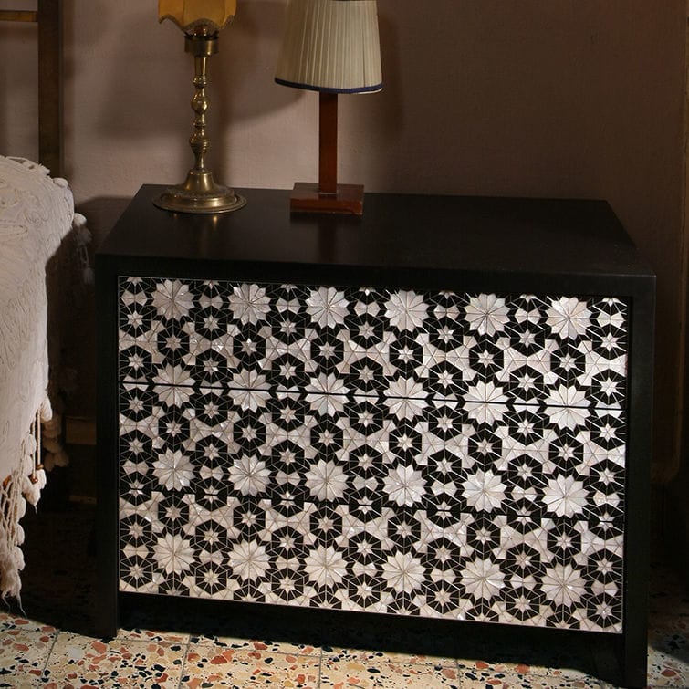 Contemporary bedside table - MINI - NADA DEBS - American walnut ...