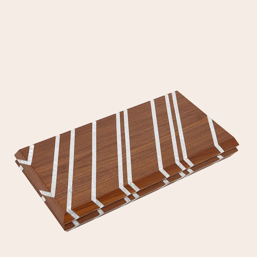 Modern backgammon table - STRIPES - NADA DEBS - home / American walnut