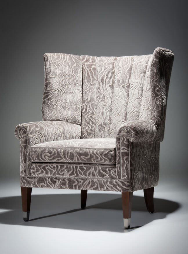 Traditional armchair - WALDORF - ORIOR BY DESIGN LTD - textile / wing