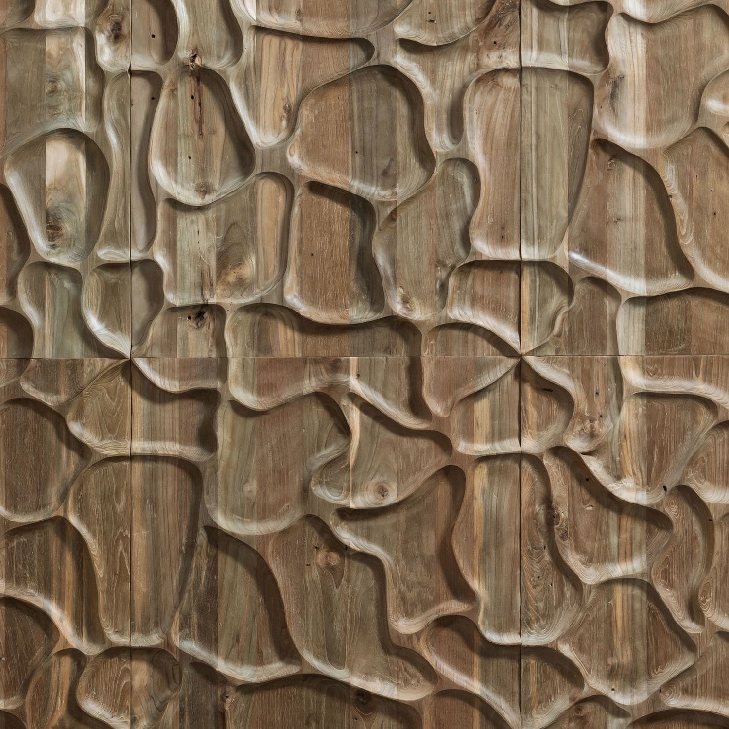 Wall decorative panel - Dune Teak - WONDERWALL STUDIOS - cover / sustainable / reclaimed teak
