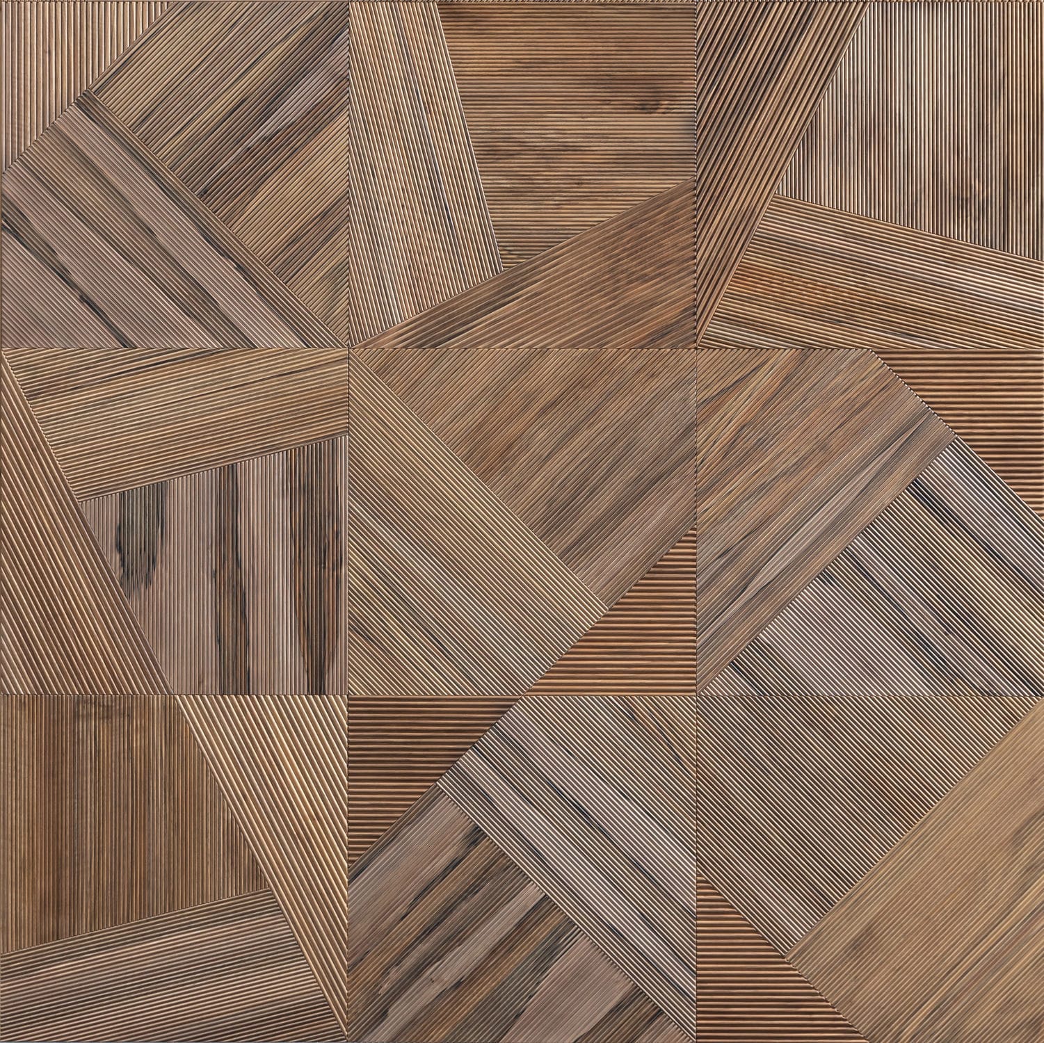 Wall-mounted decorative panel - Ridge Walnut - WONDERWALL STUDIOS - for ...