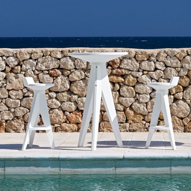 Contemporary high bar table - OXFORD - Myyour - plastic / plastic base ...