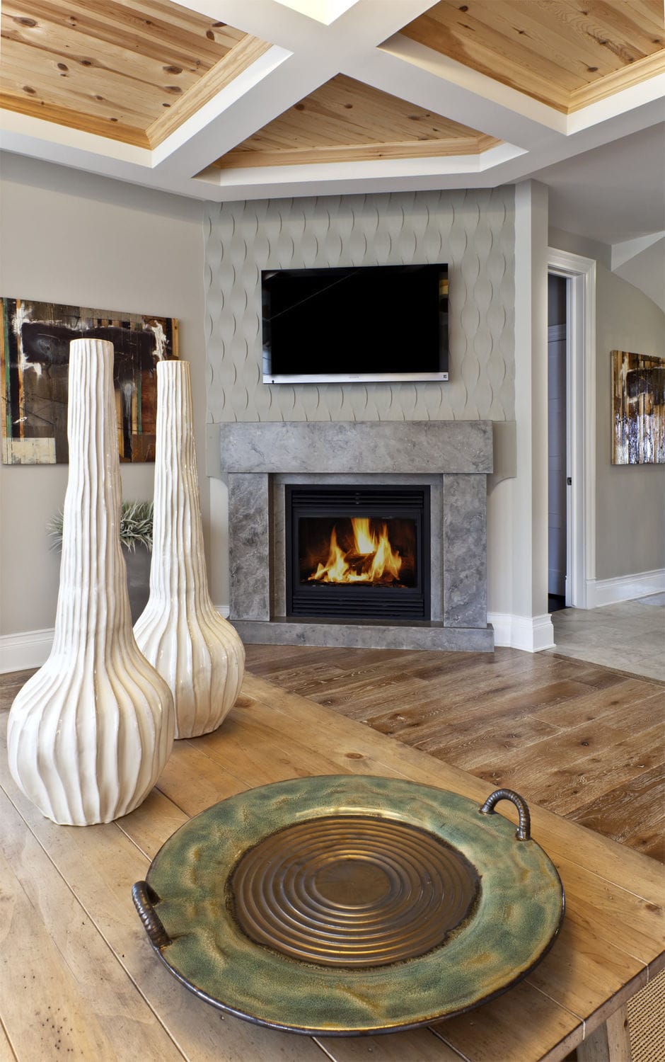 Wall-mounted decorative panel - D3DS03 - MUR design - wood / textured ...