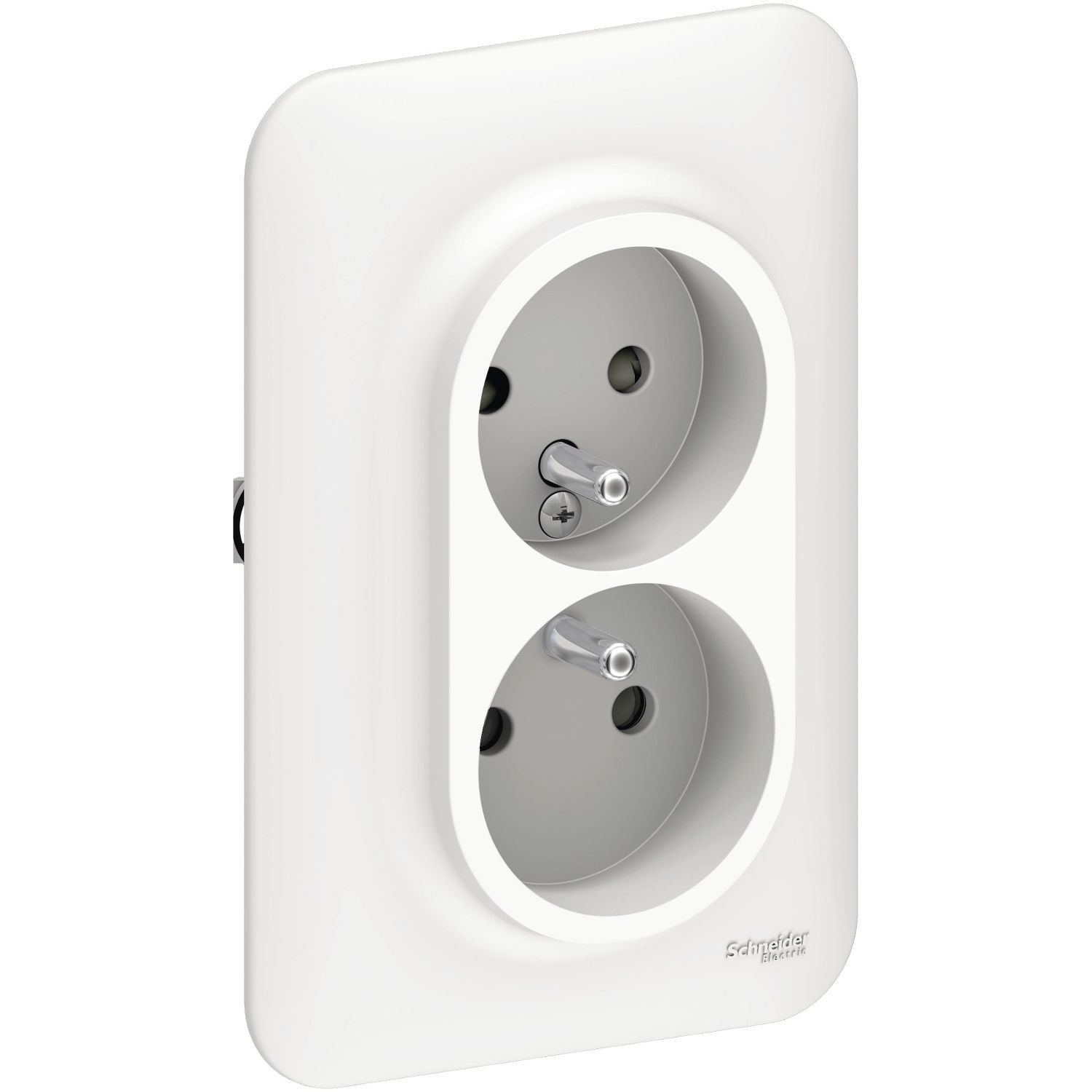Power socket - Ovalis - SCHNEIDER ELECTRIC - double / wall-mounted ...