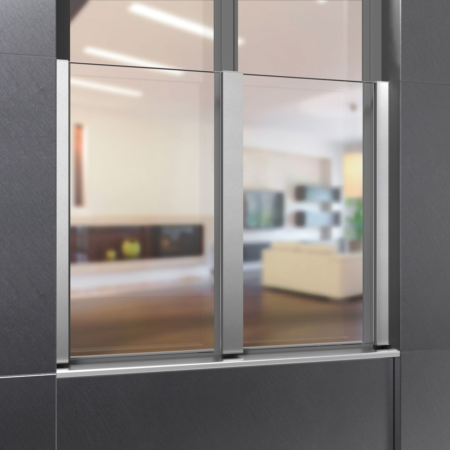 Glass railing - P-03 - PAULI FRANCE - stainless steel / double wire ...