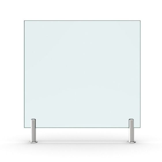 Desk mounted office divider - SET-3089 - PAULI FRANCE - glass / acrylic ...