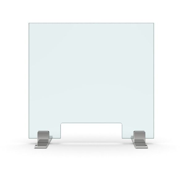 Desk mounted office divider - SET-3086 - PAULI FRANCE - glass / acrylic ...