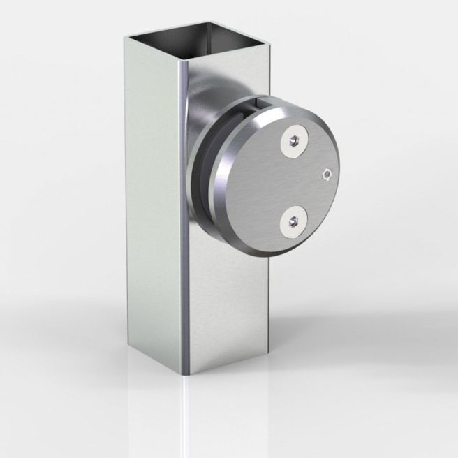 Stainless steel glass clamp - PAULI FRANCE - acrylic glass / for ...