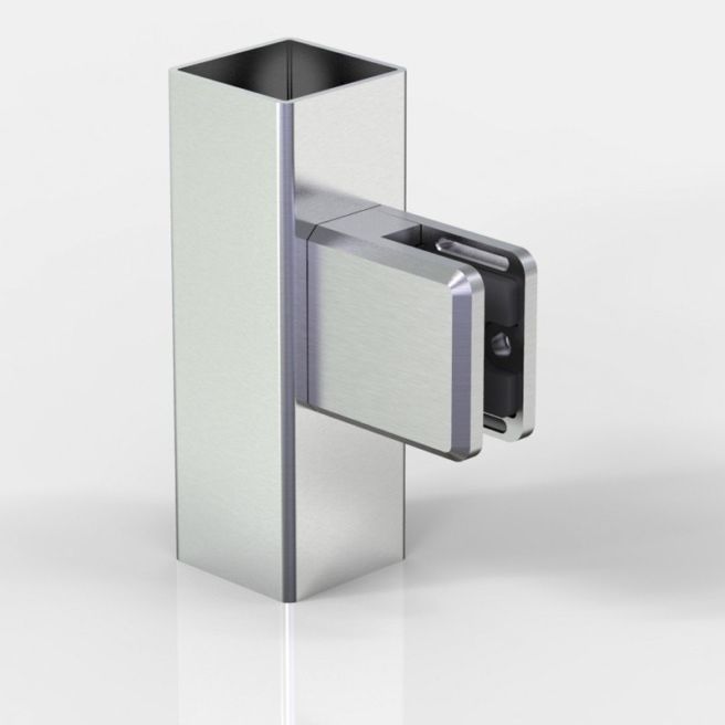 Metal glass clamp - PAULI FRANCE - acrylic glass / for balcony / glass