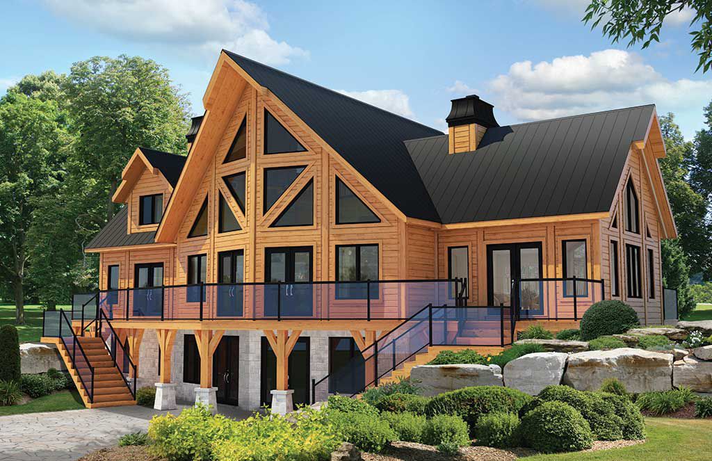 Log house - Denver - TIMBER BLOCK - eco-friendly / traditional / two-story