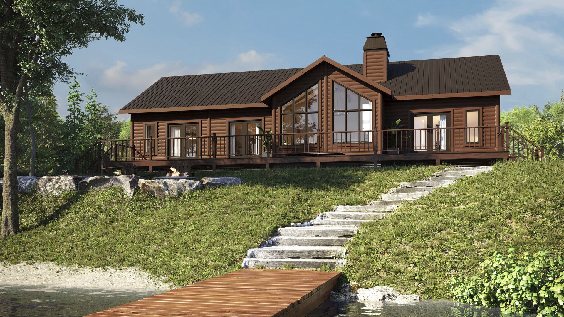 Stacked wood house - Newton - TIMBER BLOCK - contemporary / with ...