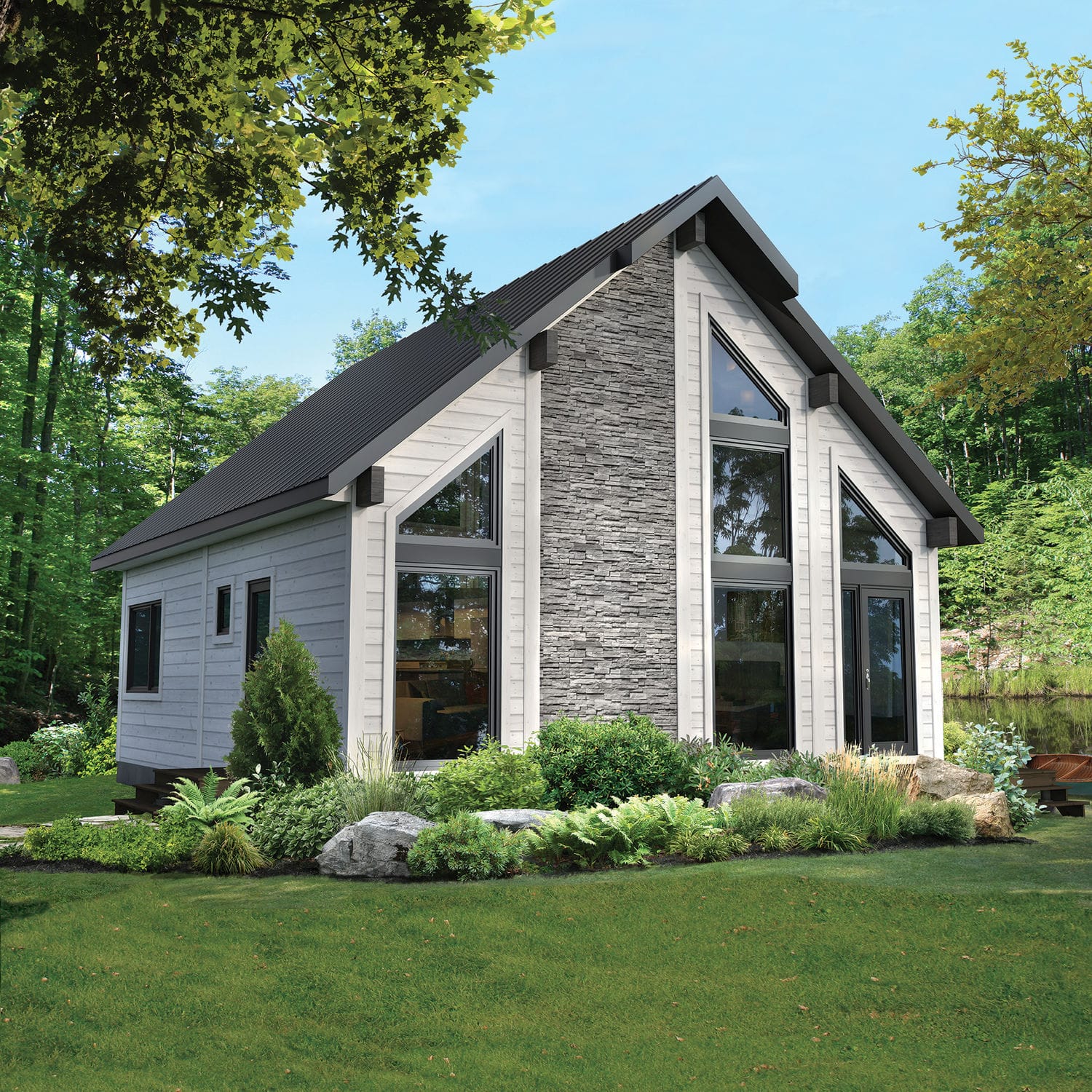 Stacked wood house - Aspen - TIMBER BLOCK - contemporary / timber frame ...