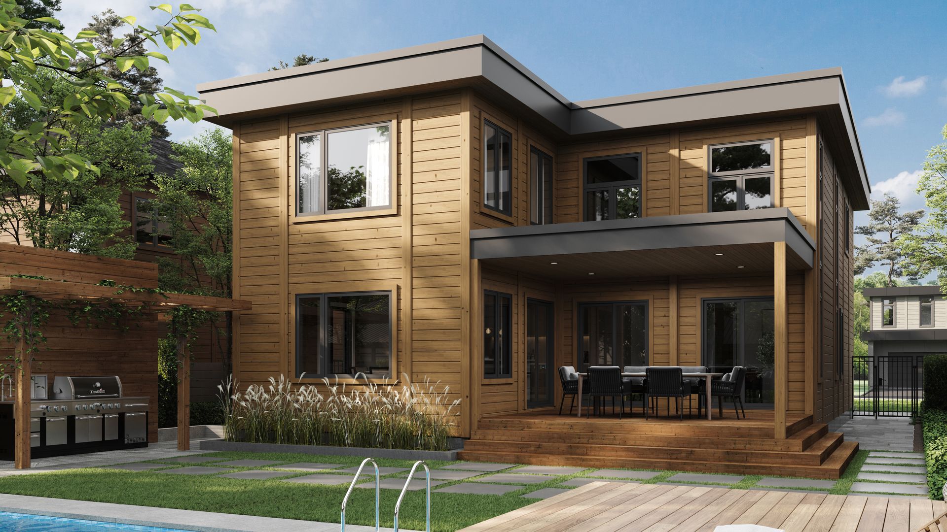 Stacked wood house - Stanfield - TIMBER BLOCK - contemporary ...