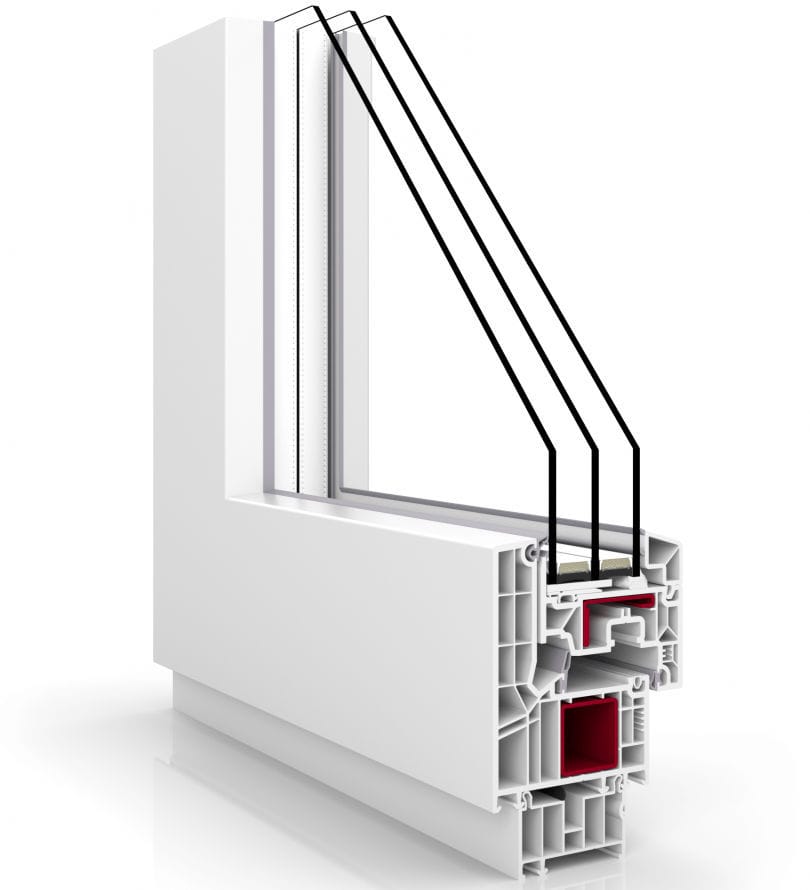 PVC window - PREMIUM : V82 MODERN DESIGN - VETREX - casement / triple ...