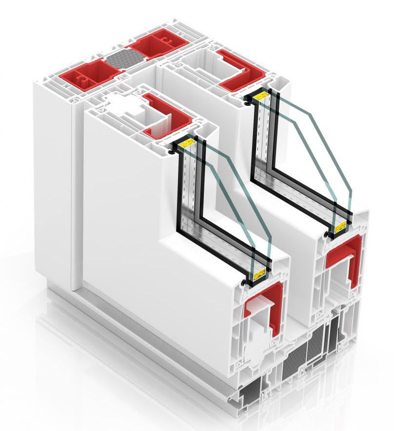 PVC window - 70 - VETREX - tilt-and-slide / double-glazed / thermally ...