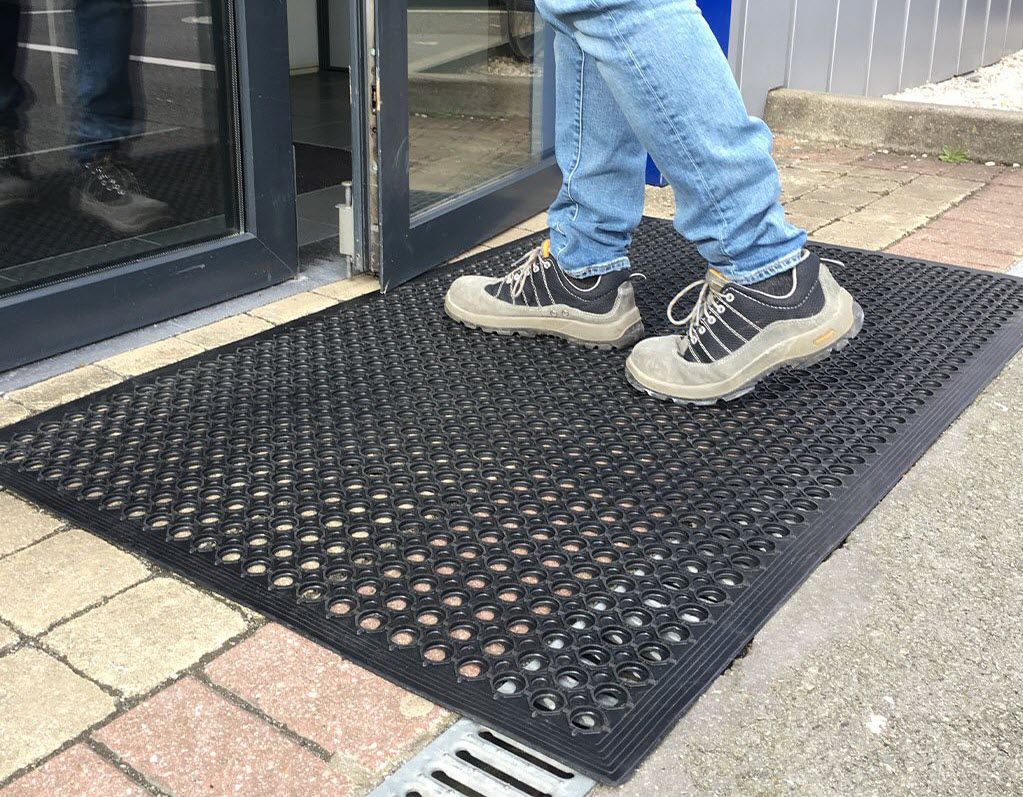 Construction site entrance mat - BATISEC - rubber / non-slip / outdoor