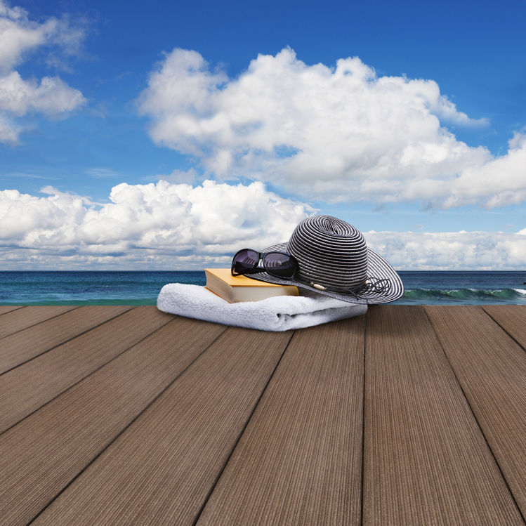 WPC deck board - 38001509 series - DEVOREX PLC - wood look / for public space / sustainable