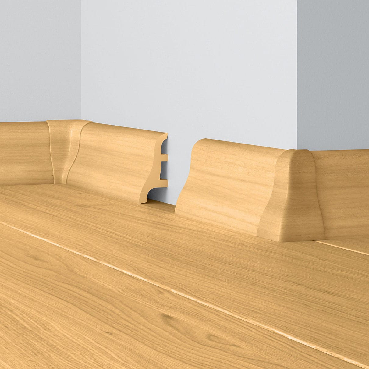 PVC baseboard - USL 50/USL 50 K - DÖLLKEN Profiles GmbH - molding / for ...