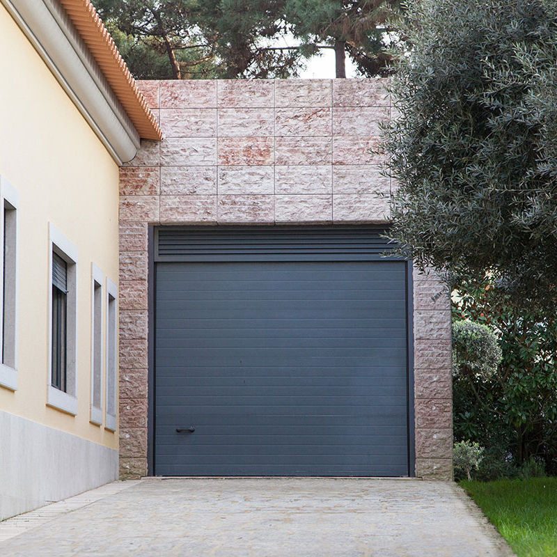 Sectional garage door - BASIC - FLEXIDOOR SA - sheet steel / automatic / insulated