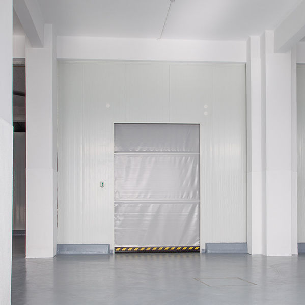 Roll-up industrial door - FLEXIDOOR SA - lacquered aluminum / PVC / automatic