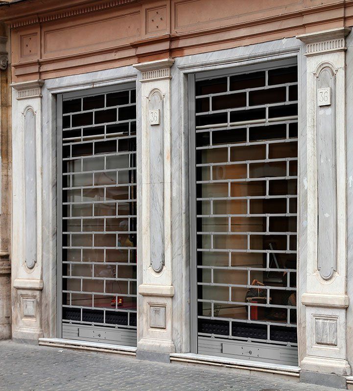 Shop metal shutter - BRICK - FLEXIDOOR SA