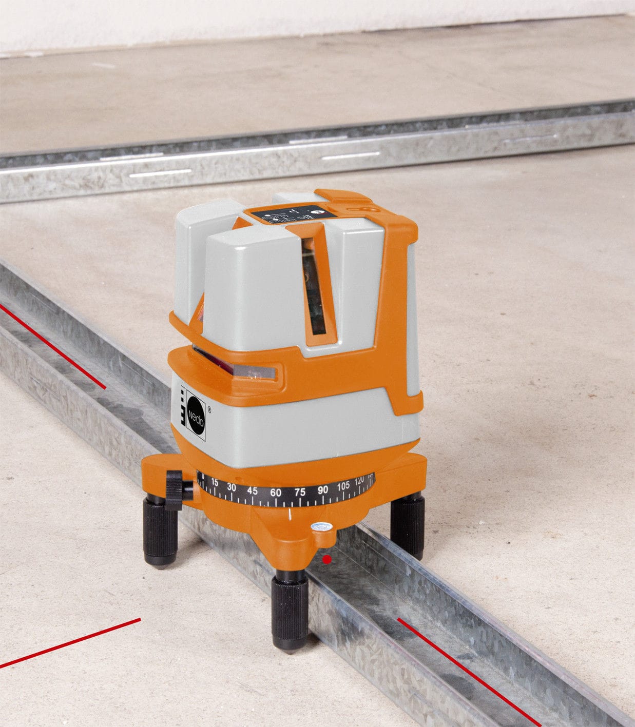 Laser level - X-LINER 4 - NEDO - robust / horizontal / vertical