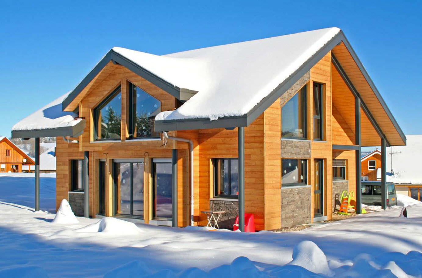 Facade sandwich panel - SAPISOL® SG 220 F - SIMONIN - wood ...