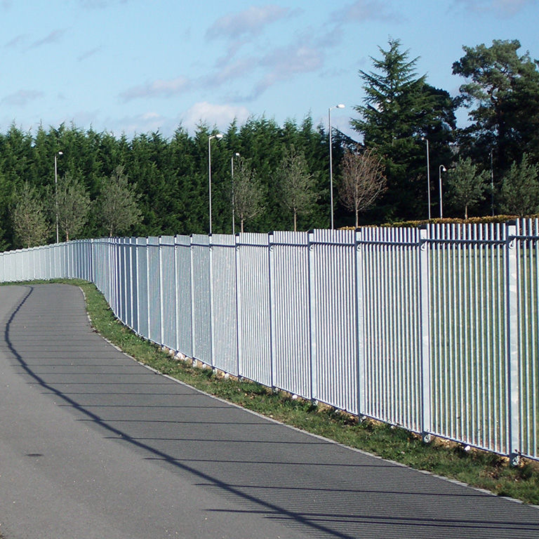 Fence with bars - Solid vertical - ZAUN FENCING - for roads / garden ...
