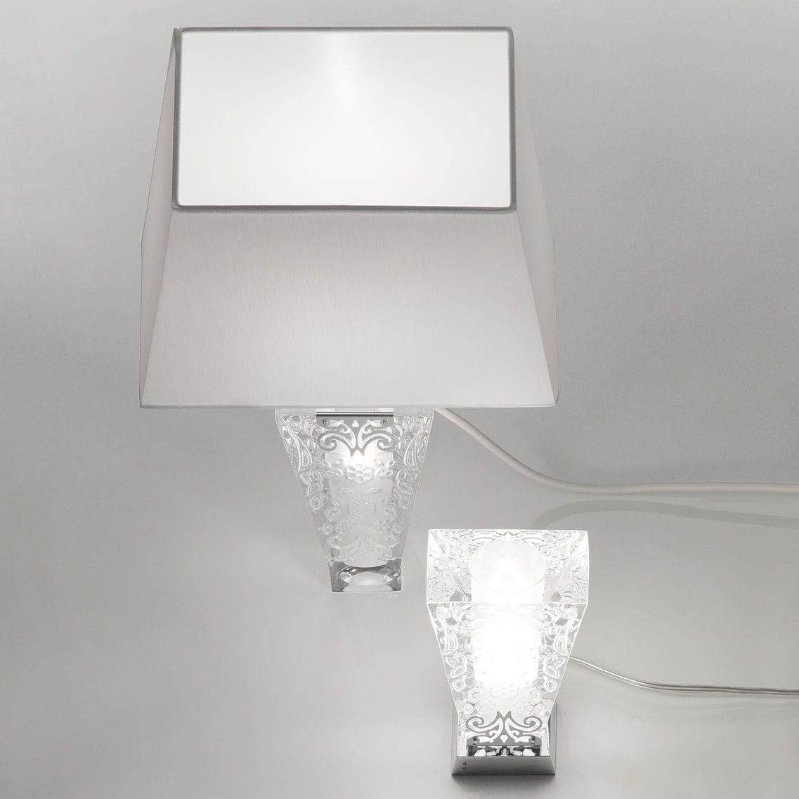 Table lamp - VICKY D69 - FABBIAN ILLUMINAZIONE - metal / glass / fabric