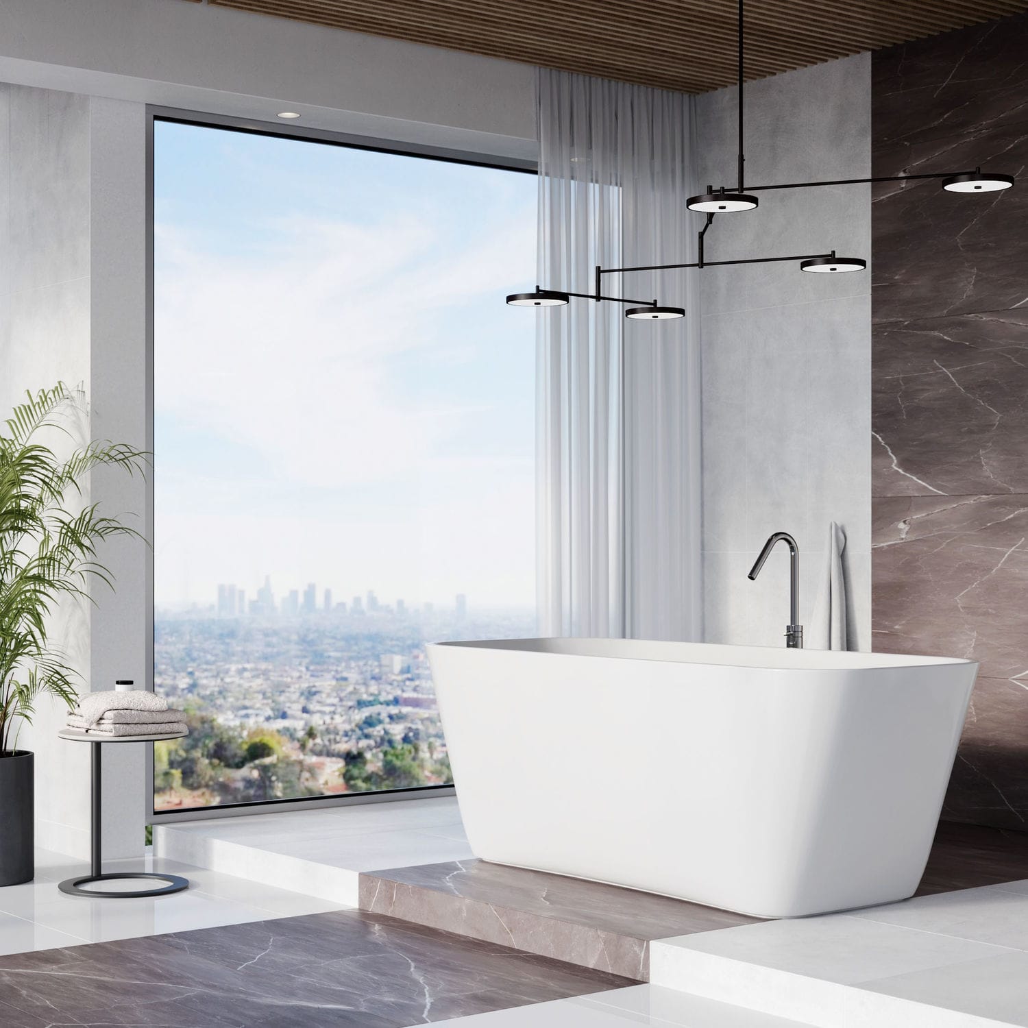 Freestanding bathtub - COMO - BALTECO AS - for homes / Solid Surface ...