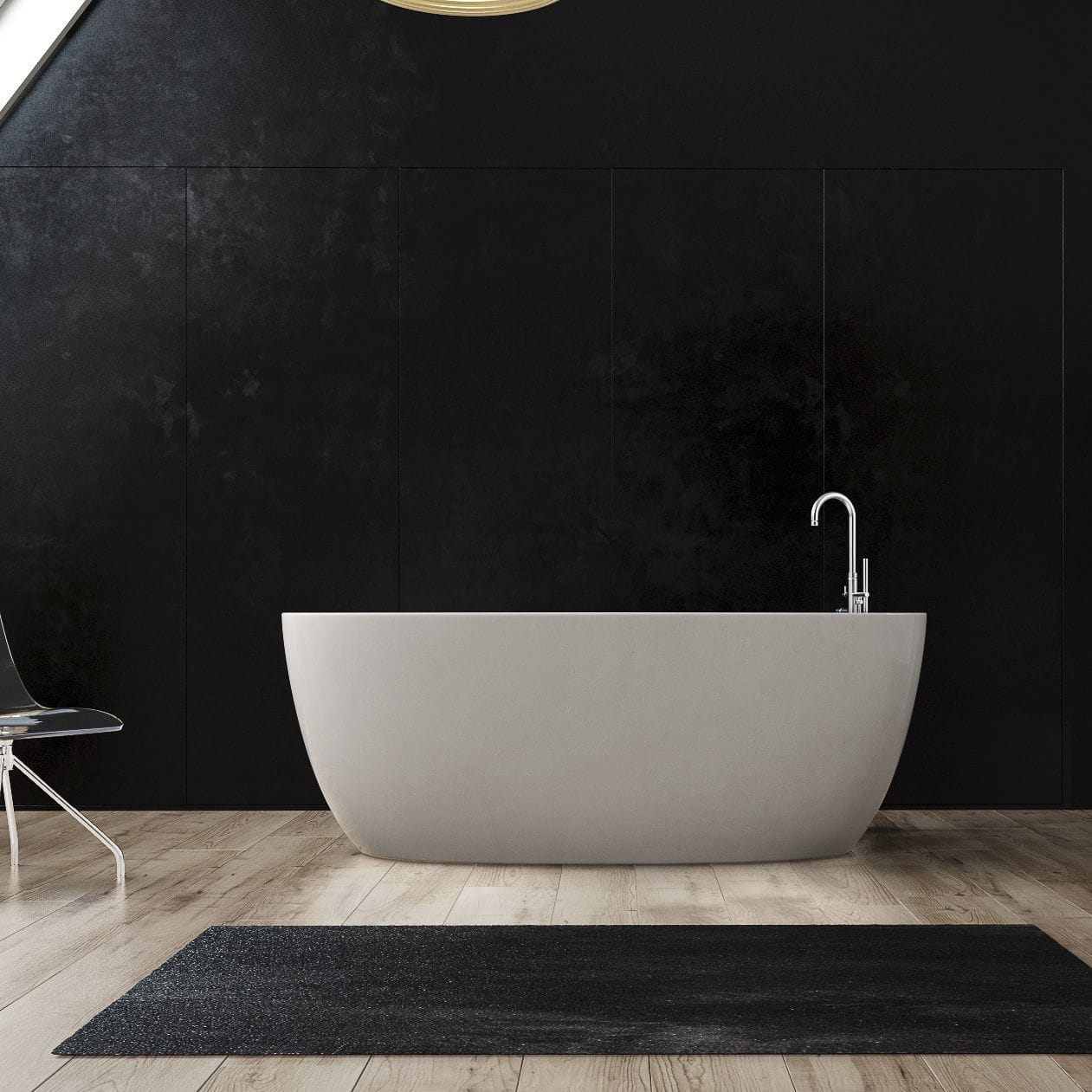 Oval bathtub - SENZO - BALTECO AS - freestanding / for homes / contemporary