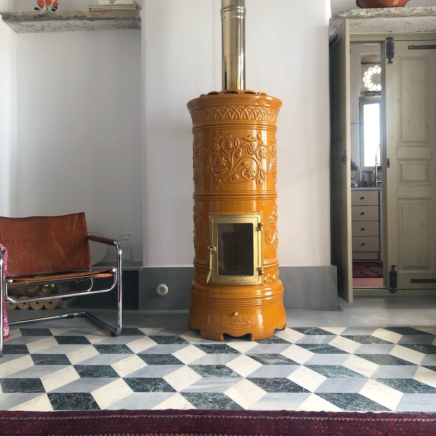 Wood heating stove - RONDÒ - LA CASTELLAMONTE Stufe di Ceramica - 0 - 5 ...