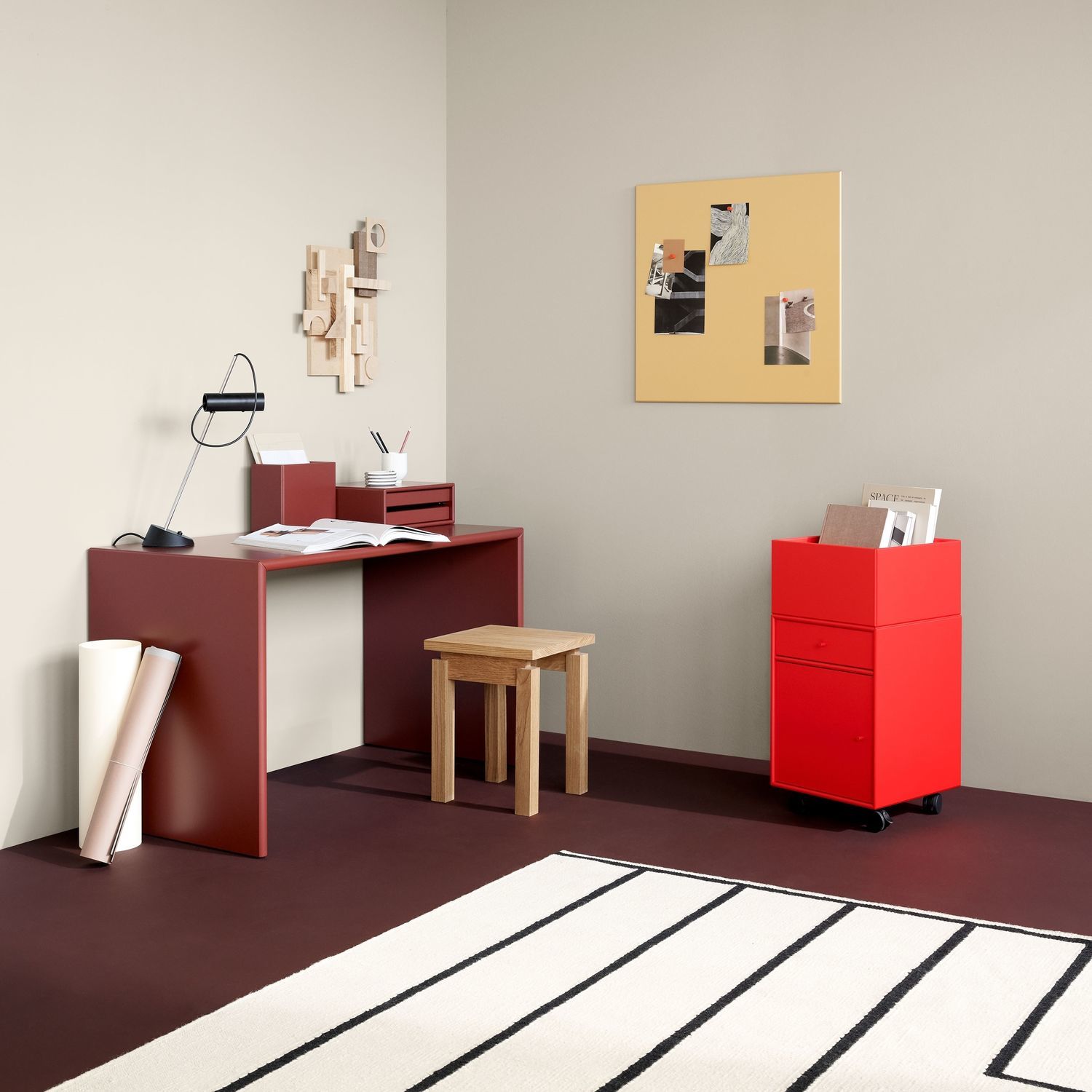 Lacquered MDF office unit - RUNNER - Montana Furniture - with hinged ...