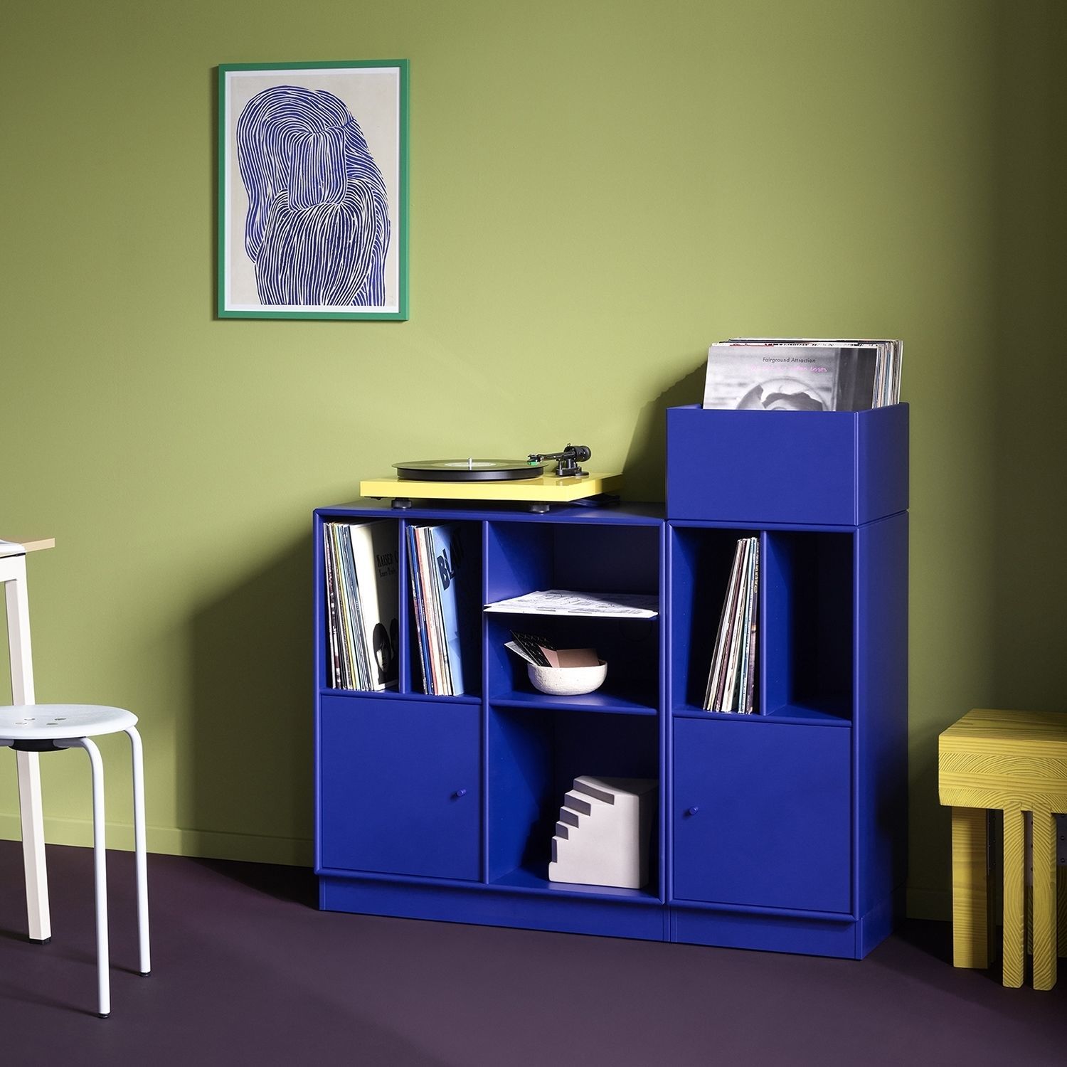 Floor storage cabinet - SPIN III - Montana Furniture - contemporary / lacquered MDF / gray