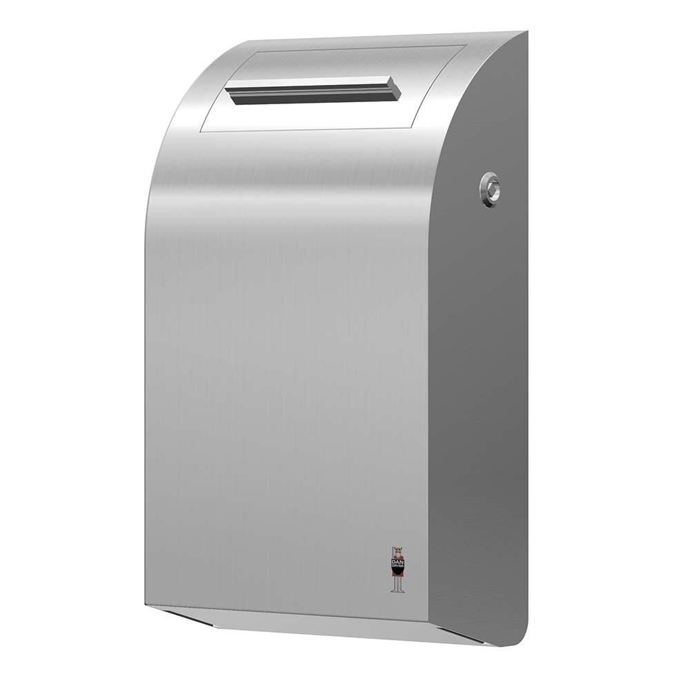 Bathroom trash can - 283 - DAN DRYER A/S - wall-mounted / brushed ...