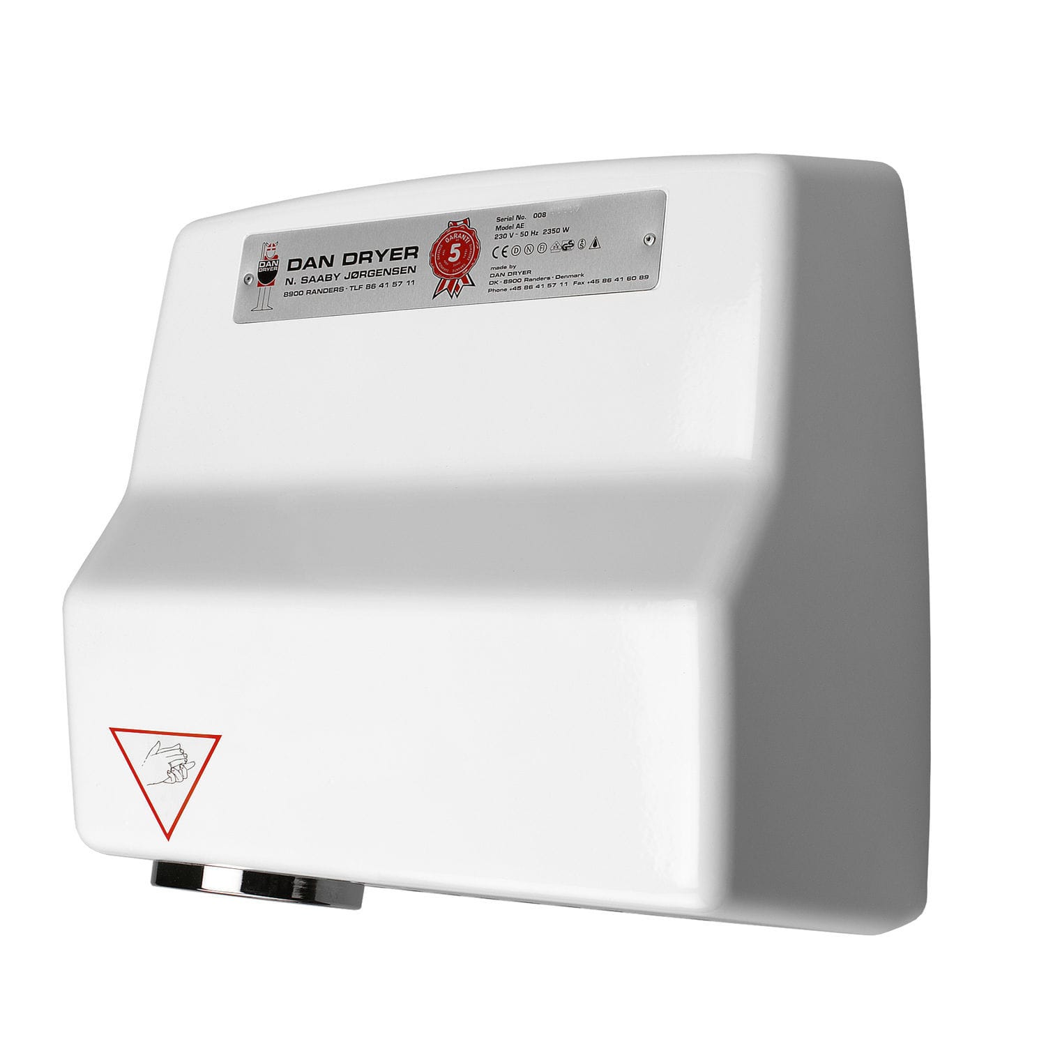 Automatic hand dryer - AE - DAN DRYER A/S - wall-mounted / cast aluminum