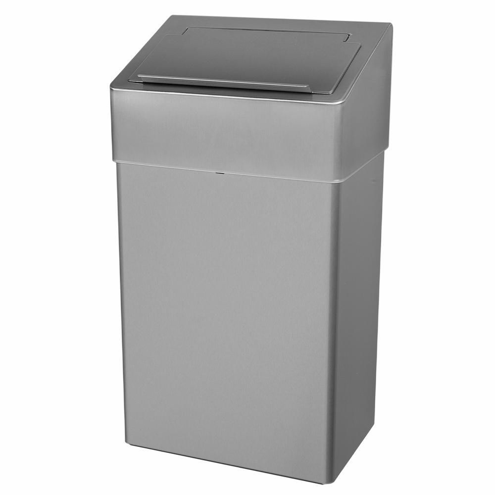 Hygienic trash can - 1102 - DAN DRYER A/S - wall-mounted / brushed ...