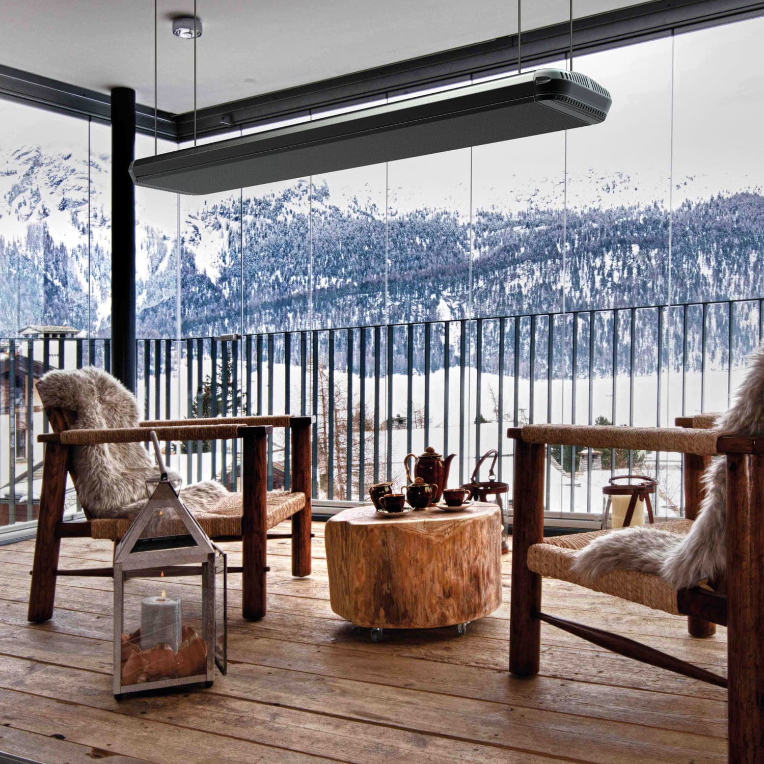 Ceiling-mounted infrared heater - HOT-TOP 9818 - MO-EL - hanging ...