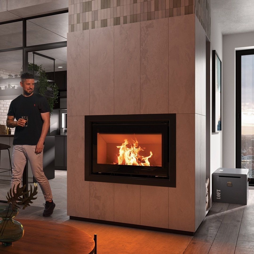 Wood-burning fireplace insert - Linear cassette XL 900 - Spartherm ...