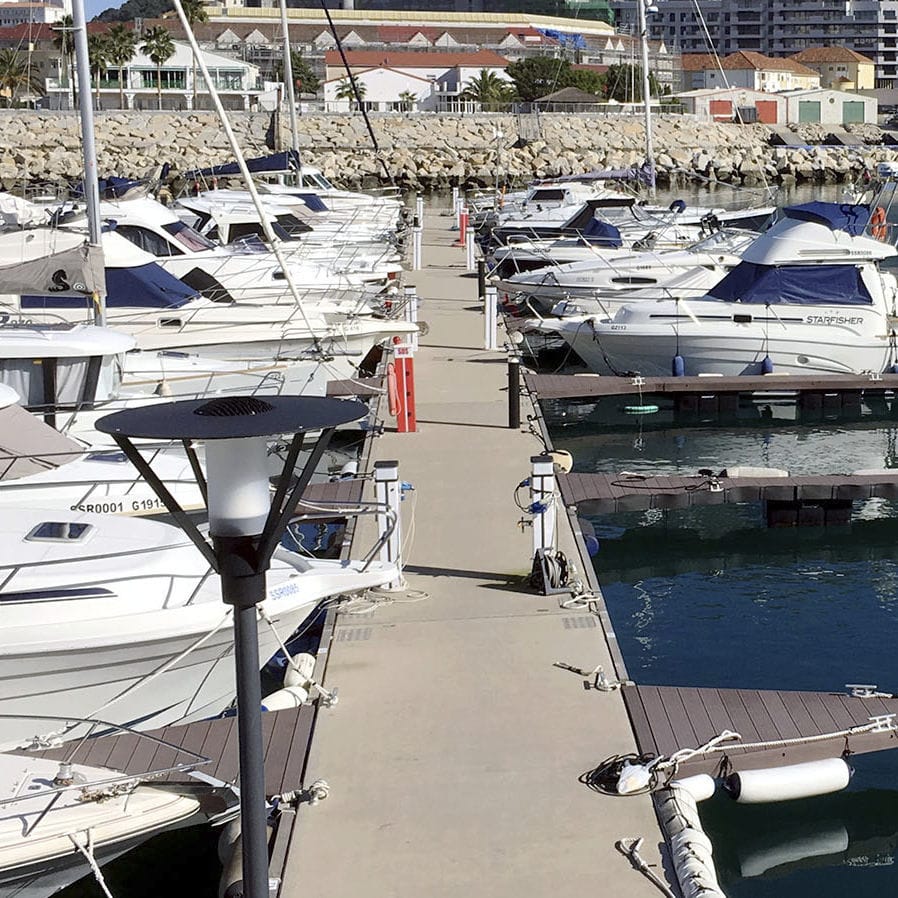 Concrete floating dock - ALL-CONCRETE - Marinetek - rubber / rubber