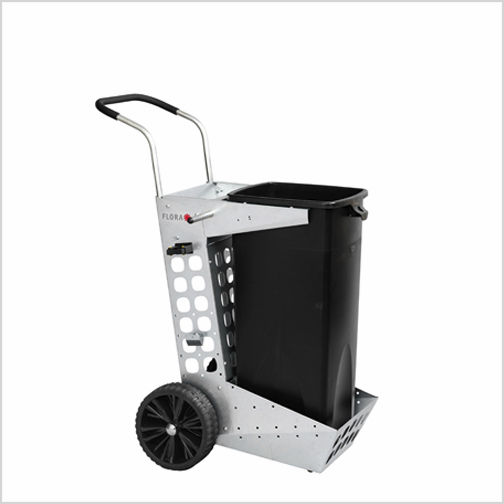 Waste trolley - ACCURATO COMPACT - FLORA - commercial / metal